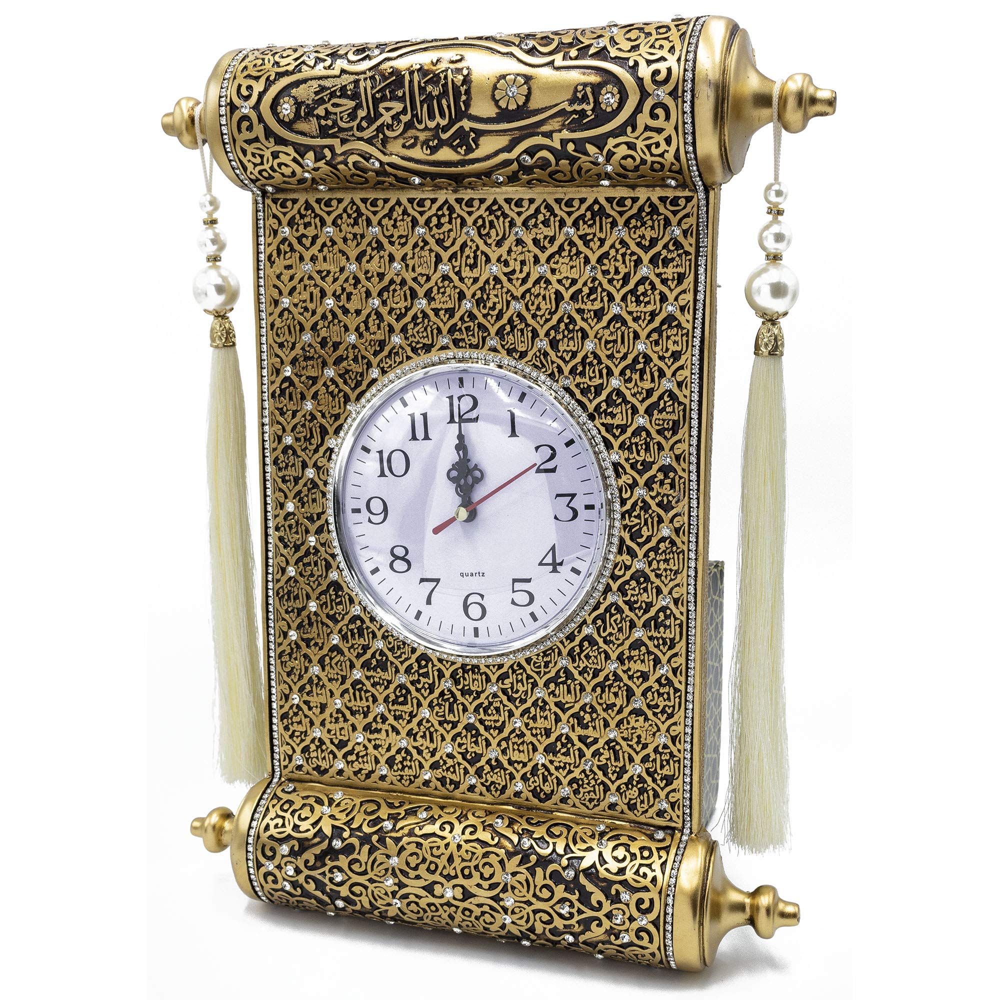 Buy Modefa Islamic Turkish Wall Decor Scroll Clock Showpiece Gift ...