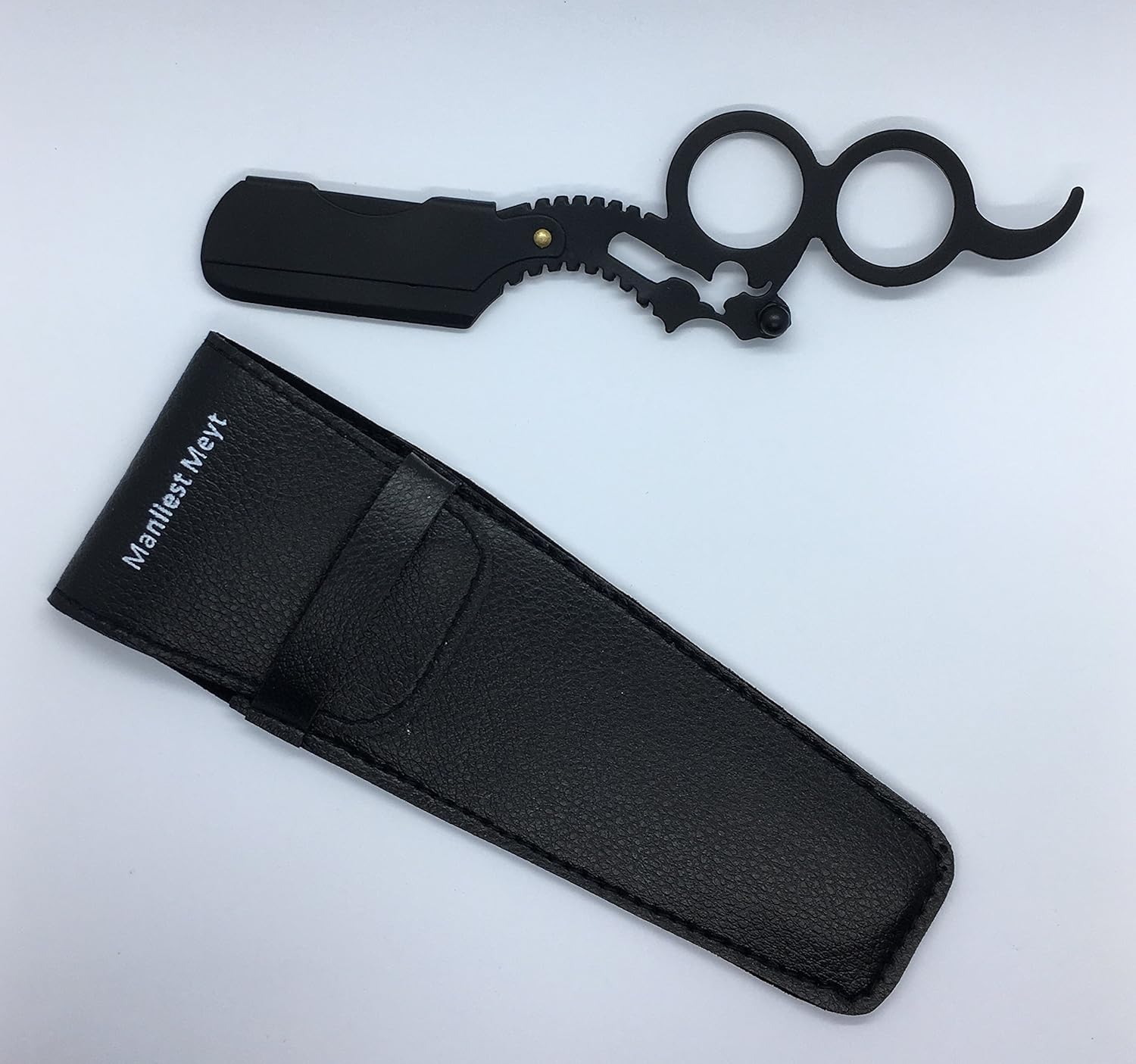 Amazon.com: Professional Salon Shaving Razor Finger double loop matte ...