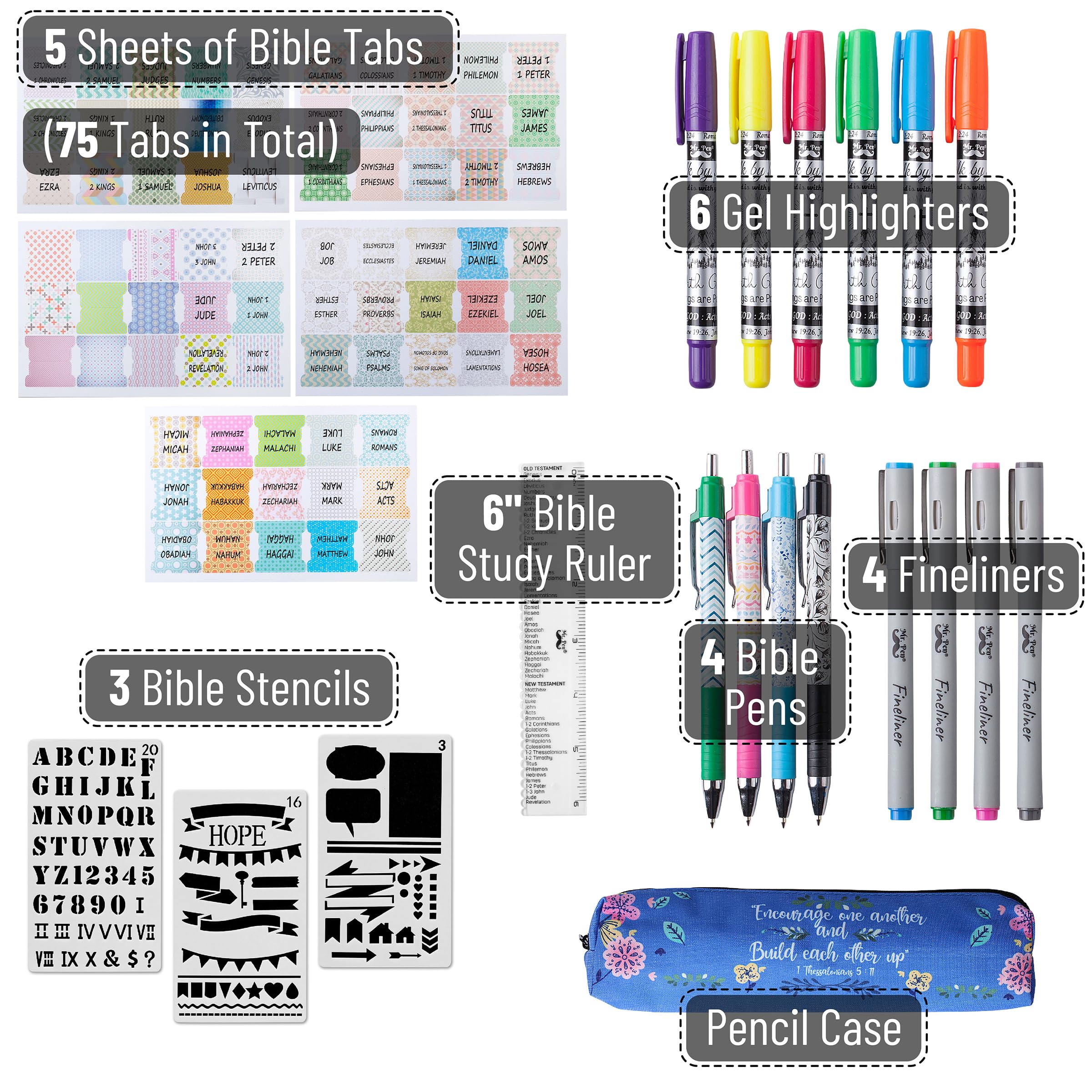 Mua Bible Pages Kit, Journaling Supplies- Highlighters and Pens No ...