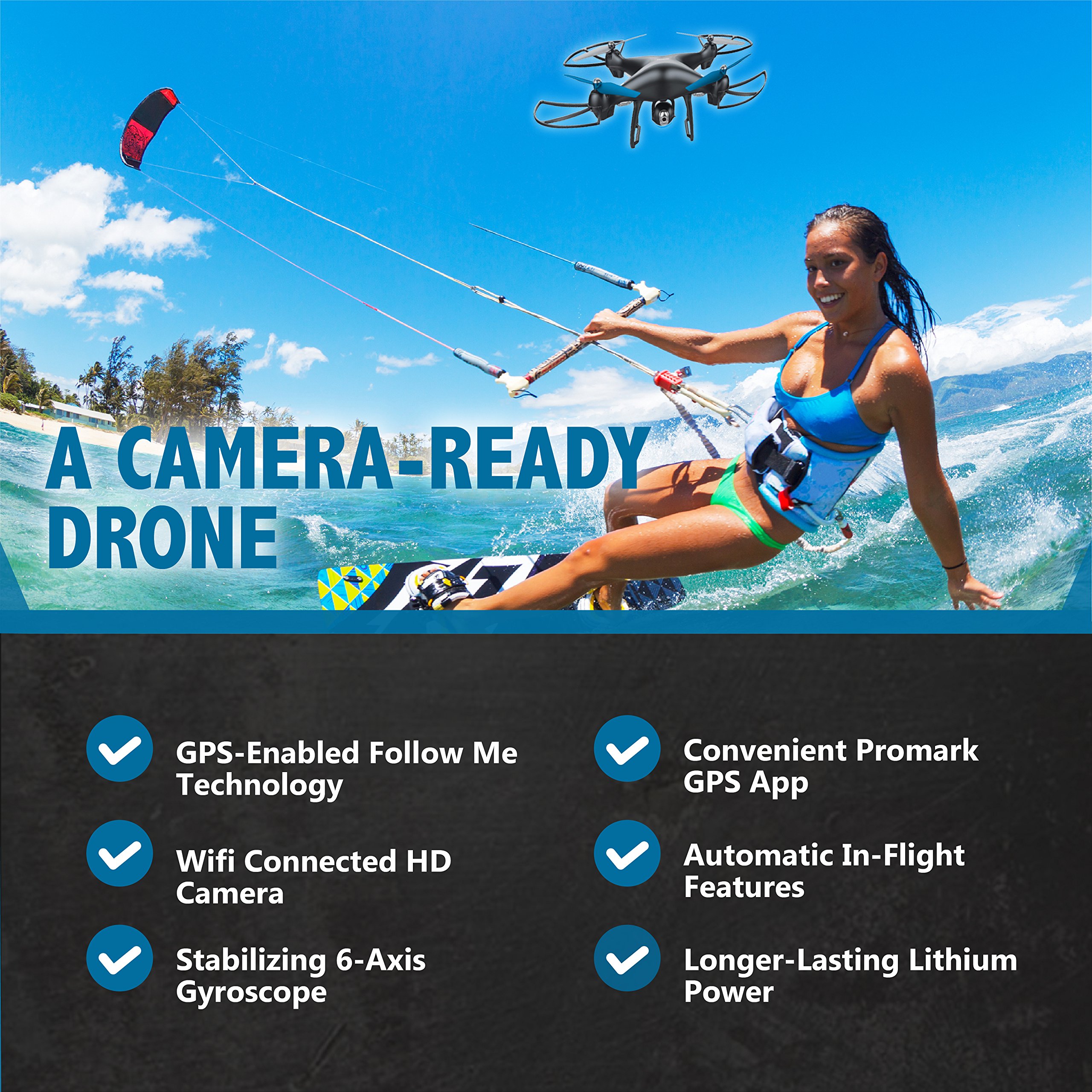 Drone - Promark - GPS Shadow Drone - Premier GPS-Enabled Drone with ...