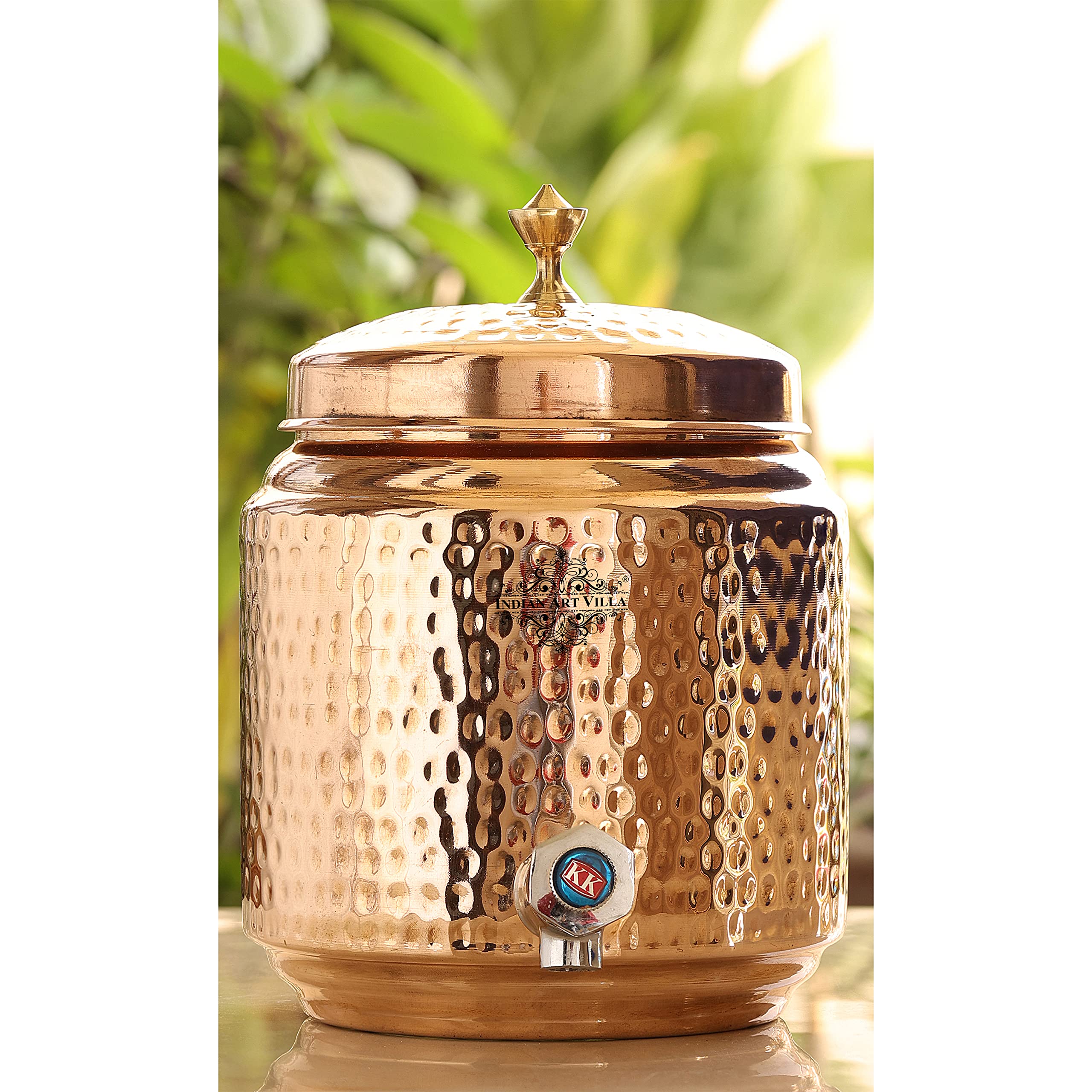 Mua Indian Art Villa Hammered Copper Water Dispenser Pot Matka with Lid ...