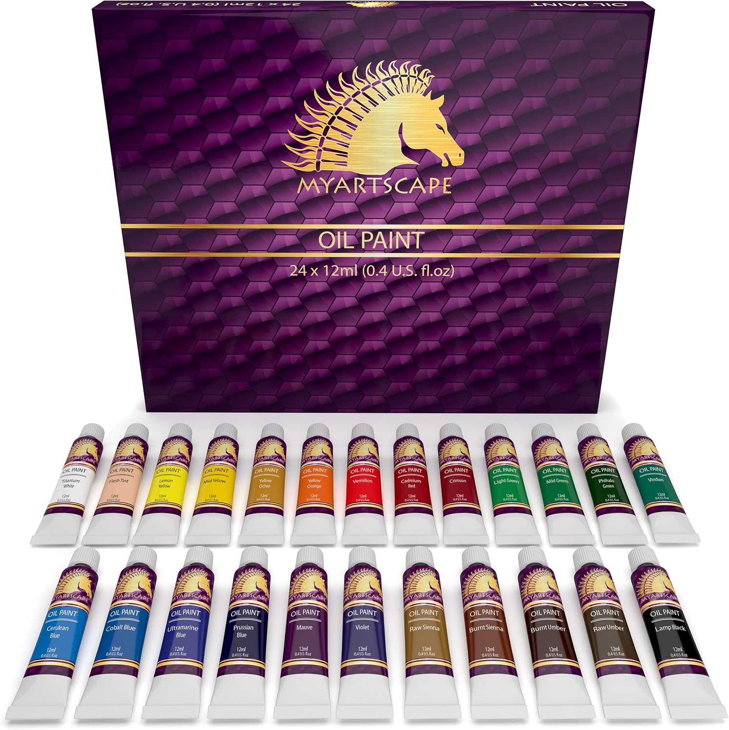Oil Paint Set 12ml X 24 Tubes Artists Quality Art Paints Oil Oil Paint Set 12ml X 24 Tubes Artists Quality Art Paints Oil
