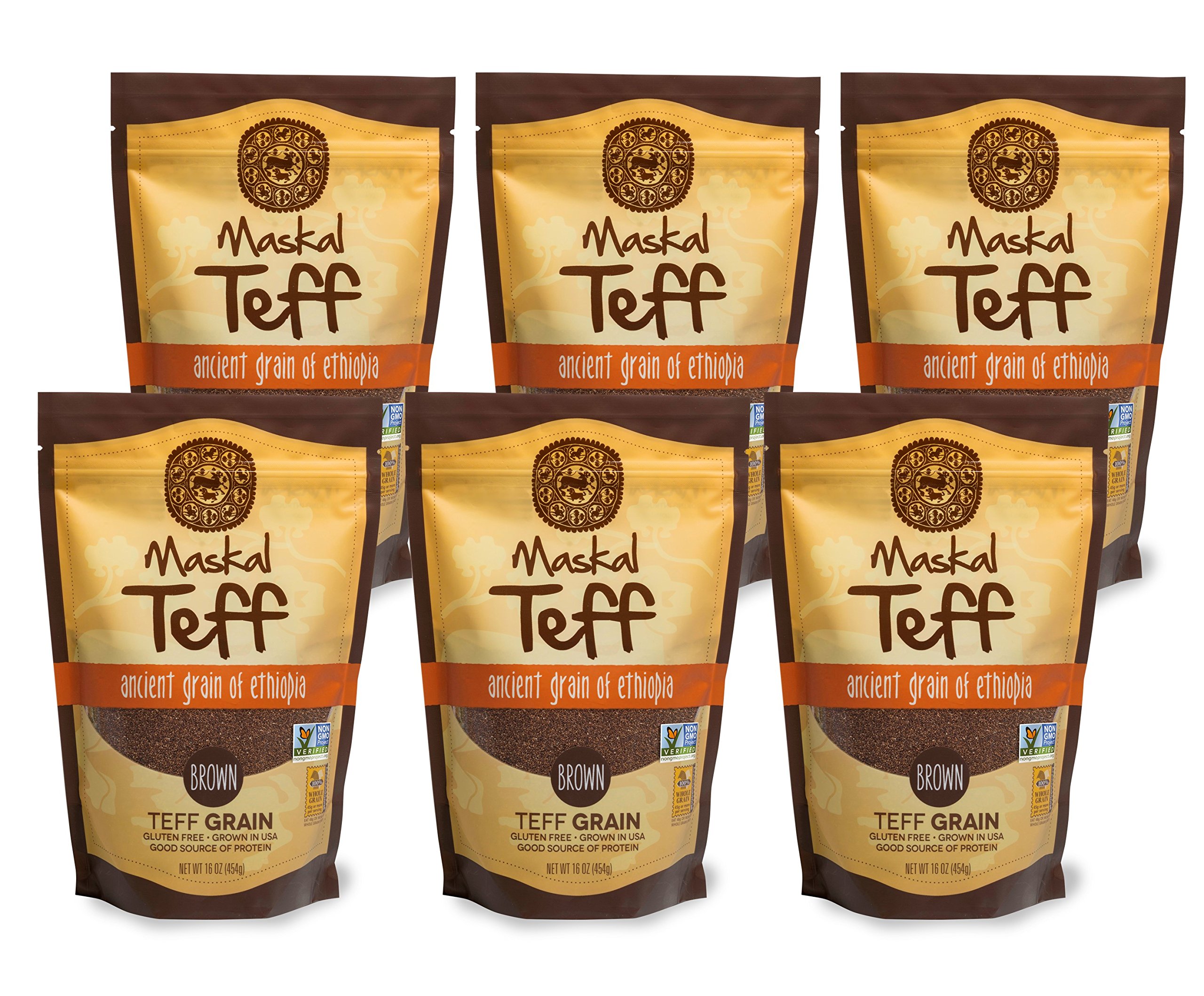 Amazon.com : Maskal Teff Ivory Teff Grain, 16 Ounce (6 pack) : Grocery ...
