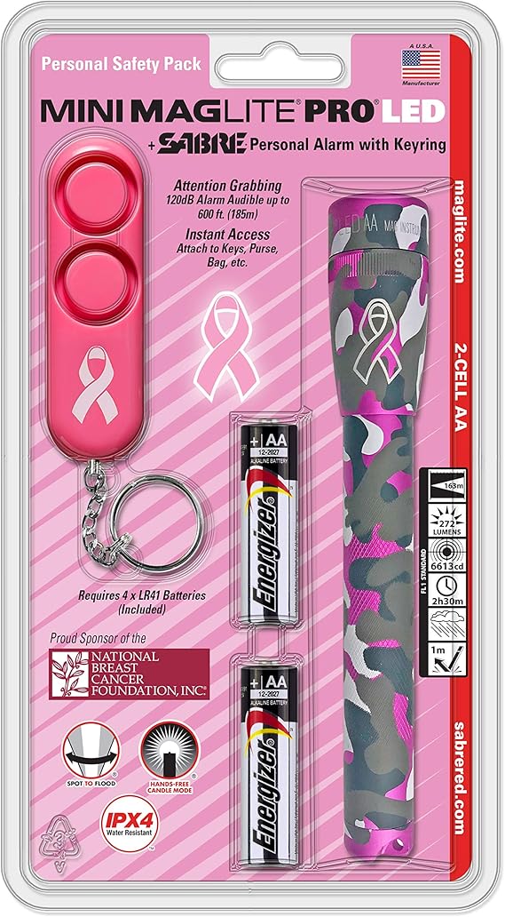 MAGLITE Mini Maglite Pro LED 2AA Mini-Taschenlampe pink camo NBCF SABRE ...
