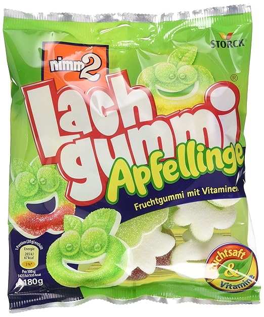 nimm2 Lachgummi Apfellinge – Spaßiges Fruchtgummi mit Vitaminen – 18er ...