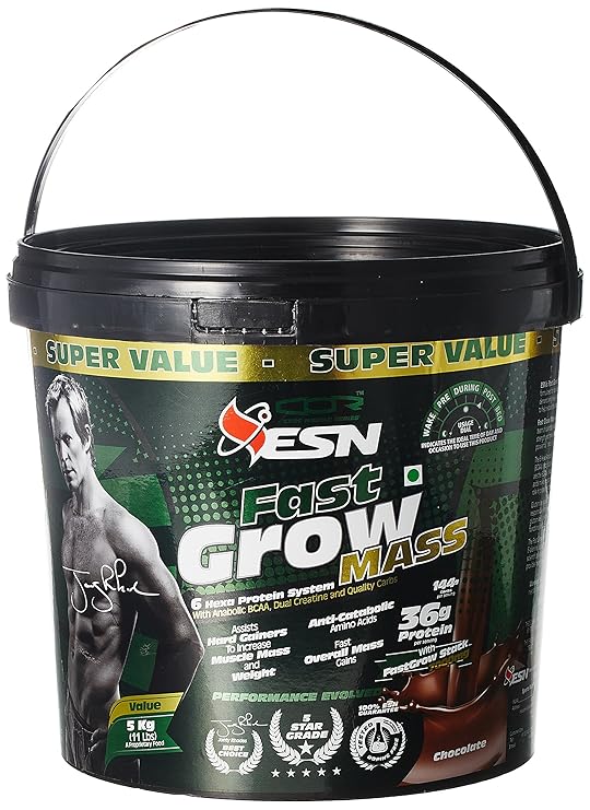 ESn Fast Grow Mass 5 kg Chocolate: Amazon.in: Health & Personal Care