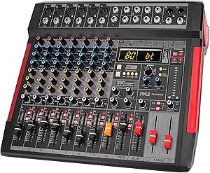 Amazon.com: Professional DJ Audio Mixer Controller - 8-Channel DJ Controller Sound Mixer w/ DSP ...