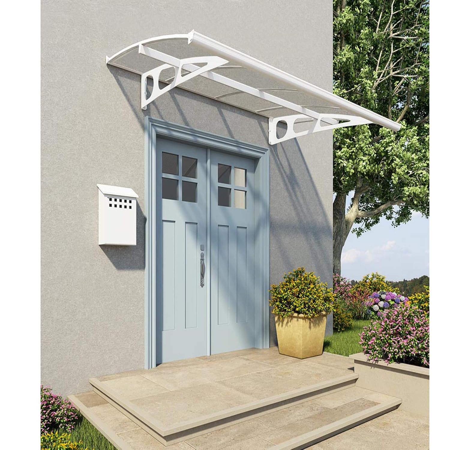 Palram BORDEAUX 2230 WHITE CLEAR CANOPY: Amazon.co.uk: Garden & Outdoors