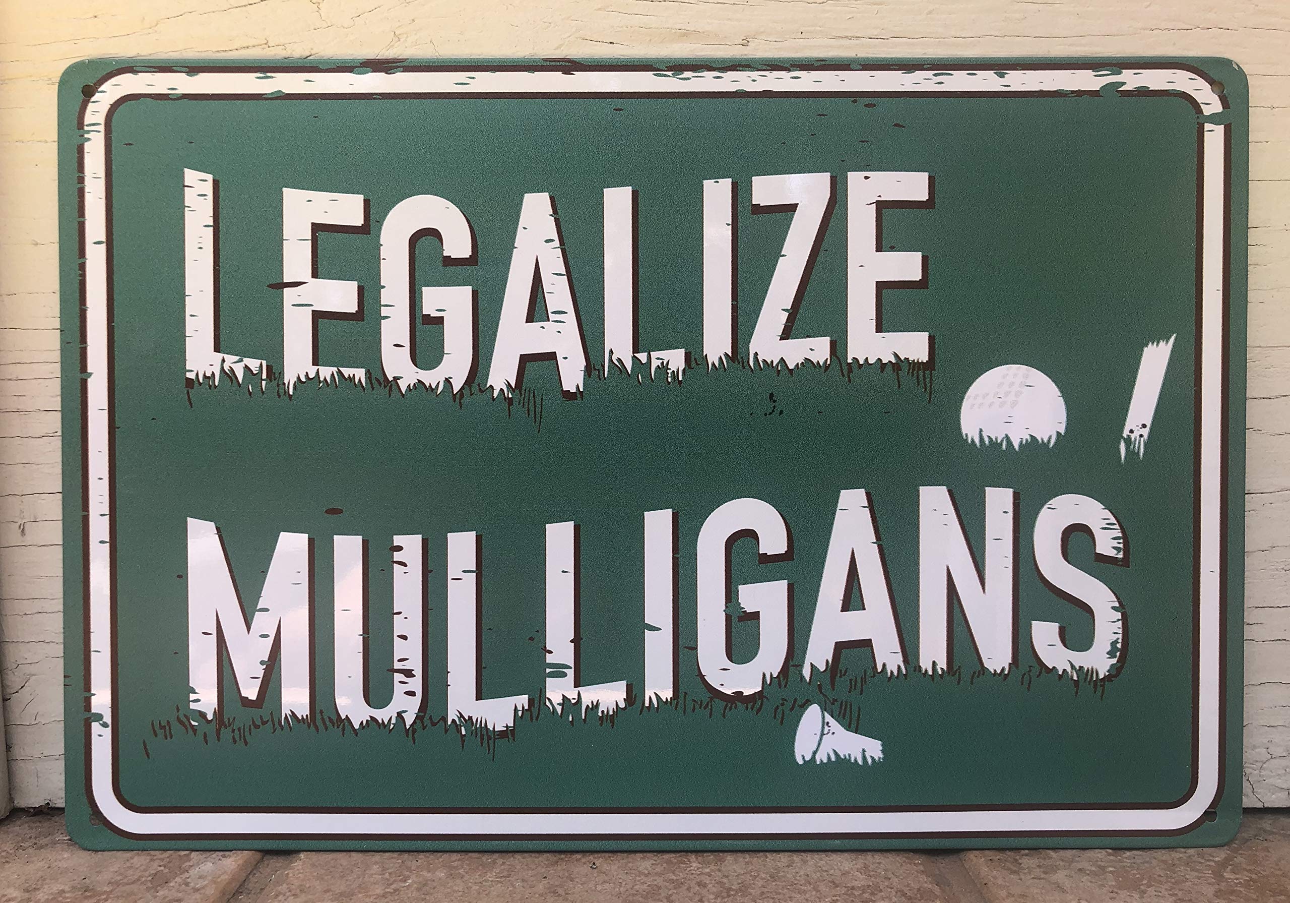 Mua Toothsome Studios Legalize Mulligans 12" x 8" Funny Tin Sign Golf ...