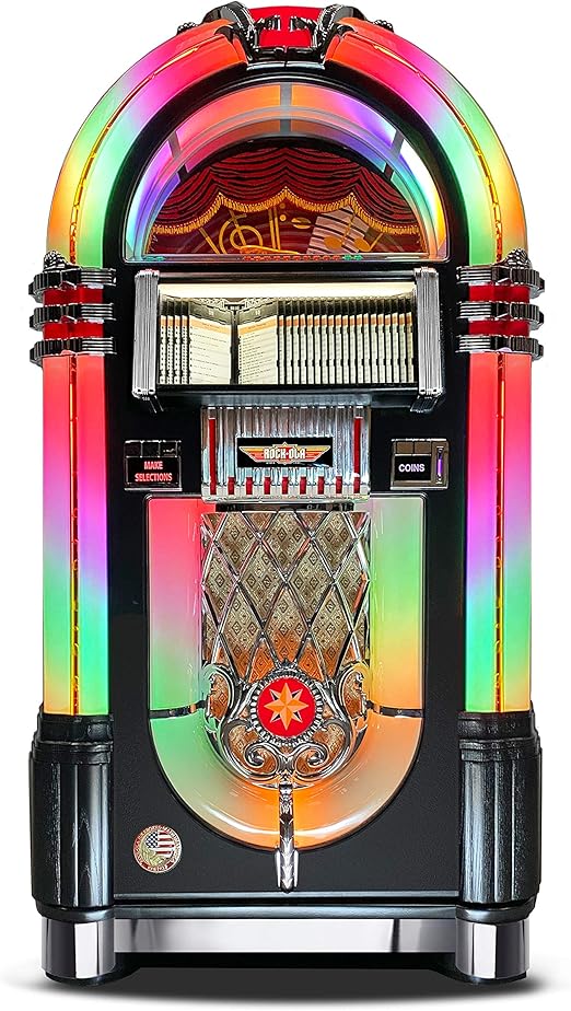 Rock-Ola | Bubbler CD Jukebox with Bluetooth | Black Edition: Amazon.co ...