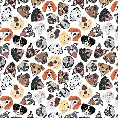 Amazon.com: Dog Wrapping Paper - Puppy Gift Wrap - Folded Flat 30 x 20 ...