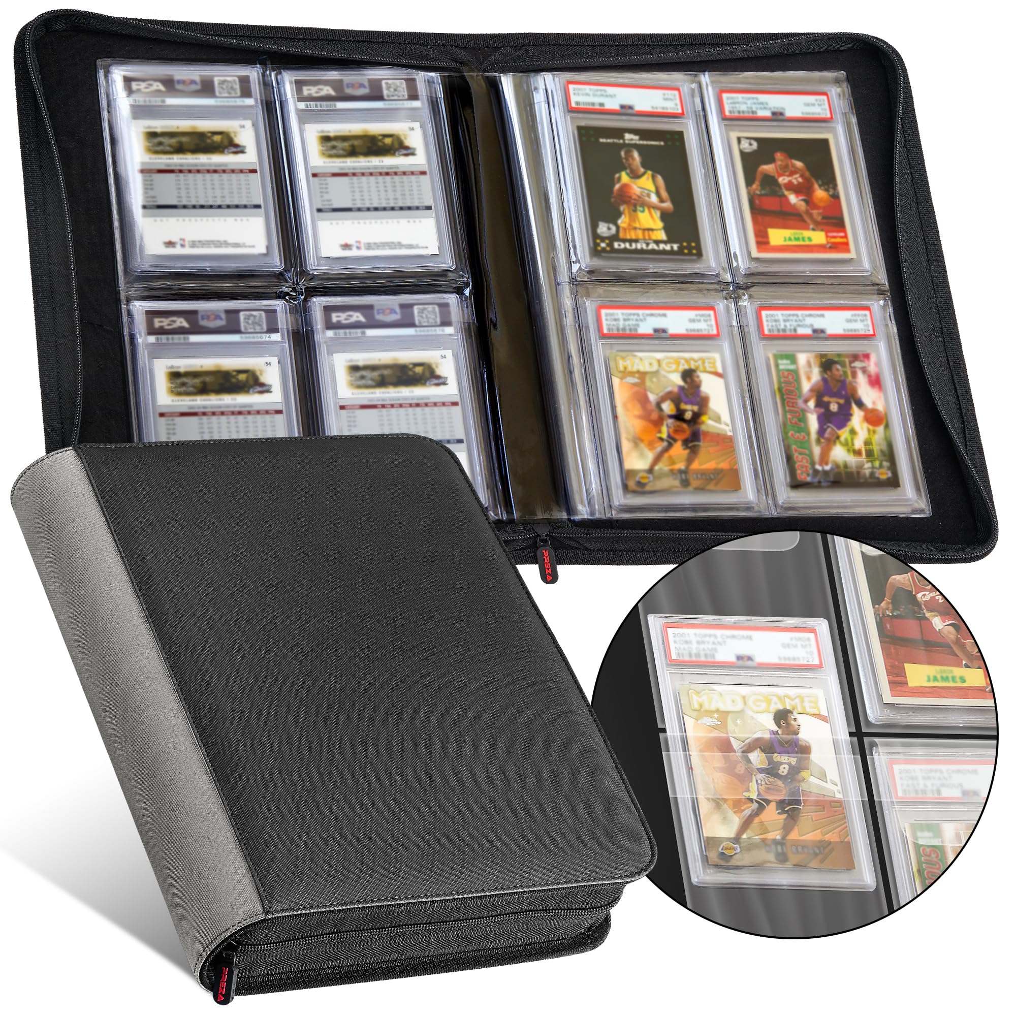 PREZA The Original Slab Binder - Graded Card Storage Binder - Holds 32 ...