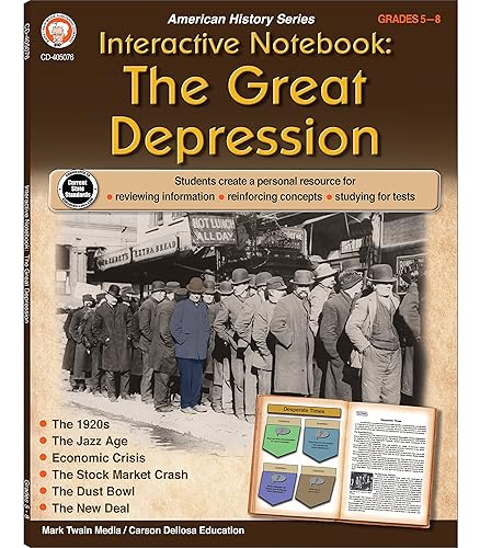 Mark Twain The Great Depression Interactive Notebook―Grades 5-8 Social ...