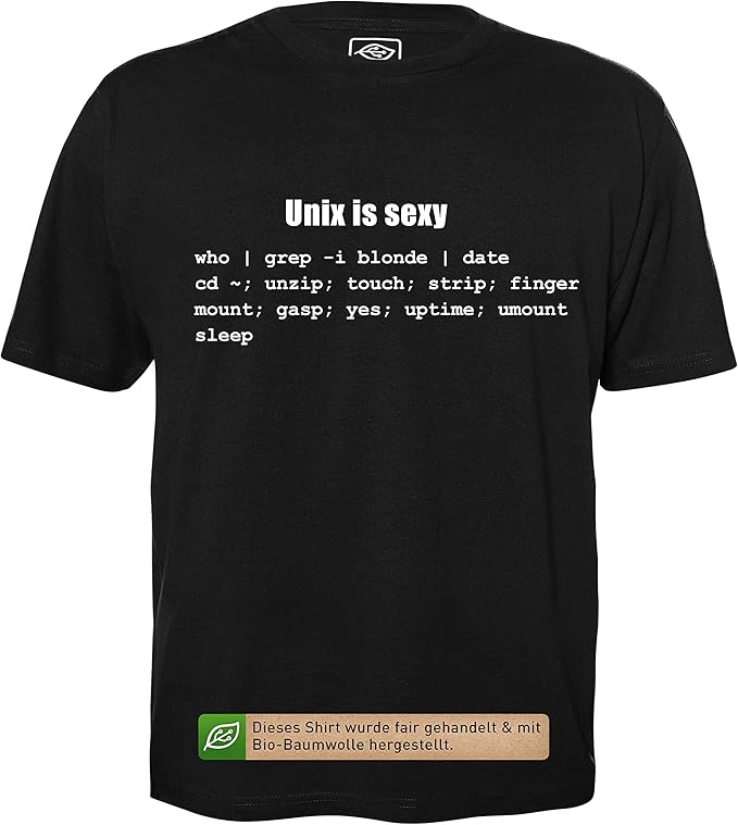 Unix is Sexy - Men's T-Shirt for Geeks with Slogan Motif Made of ...