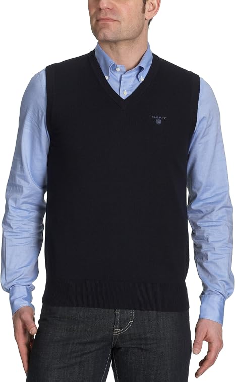 GANT Men's Lt. Weight Cotton Slipover Sleeveless Kniited Tank Top ...