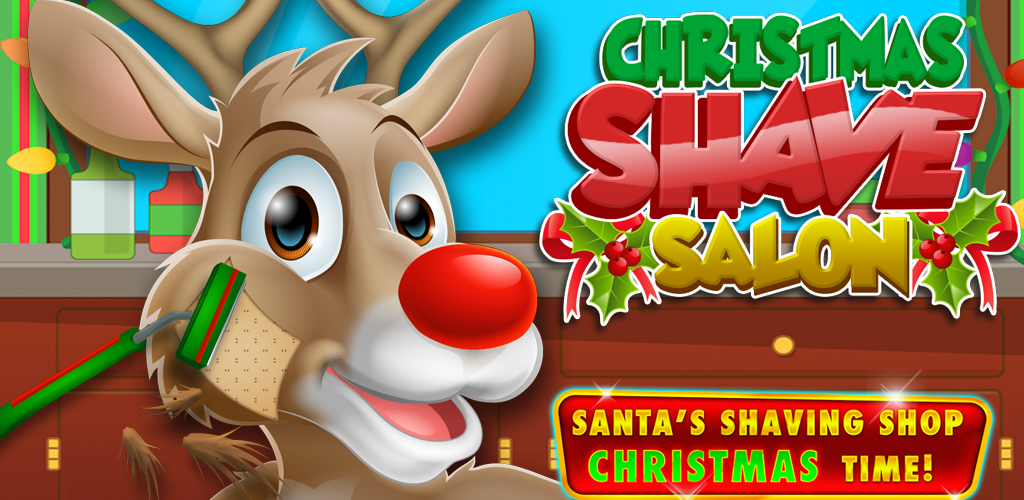 Christmas Shave - Santa & Reindeer Kids BarberShop & Beard & Haircut ...