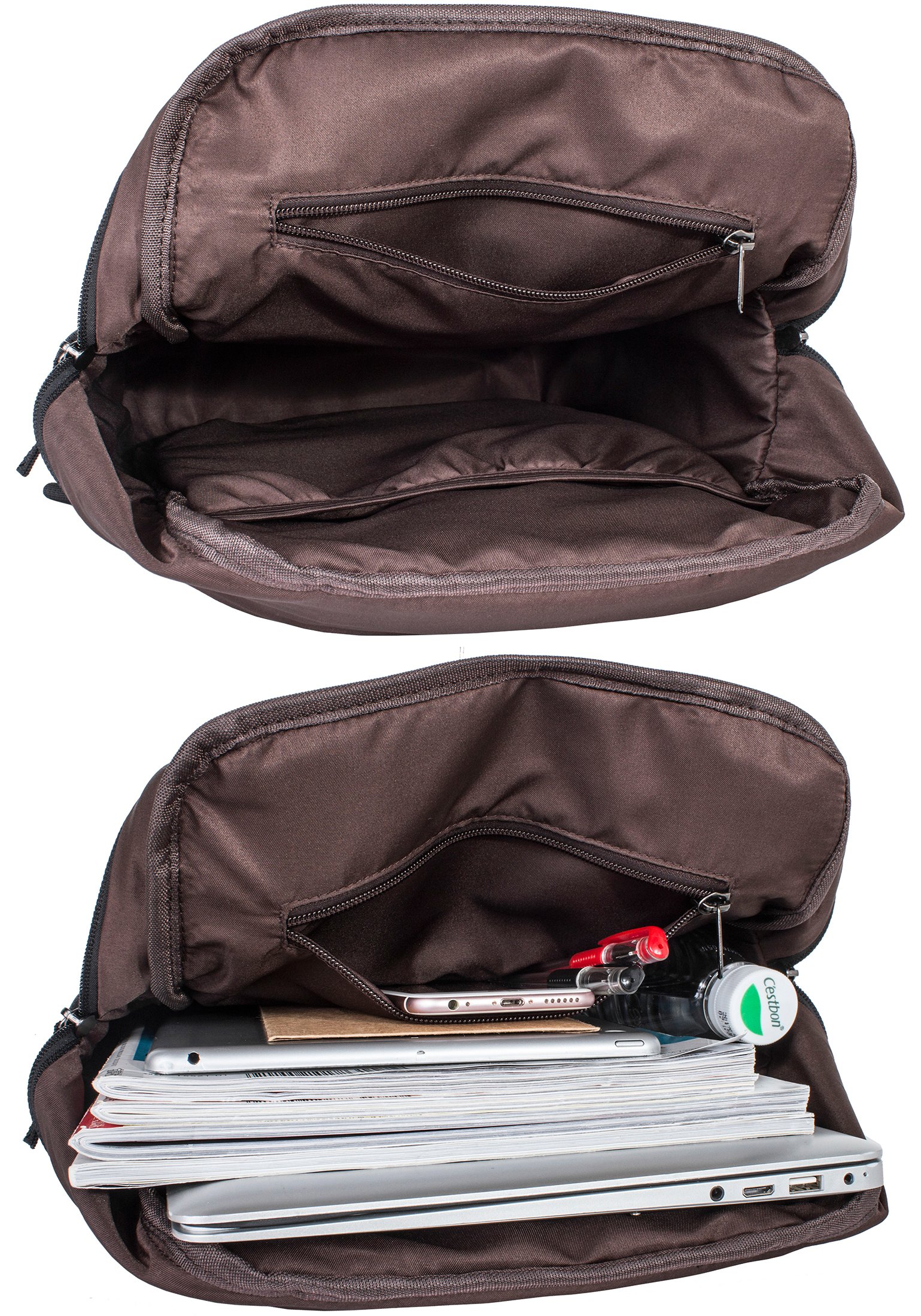 H HIKKER-LINK Mens Canvas Messenger Bag Laptop Sling Backpack Crossbody ...