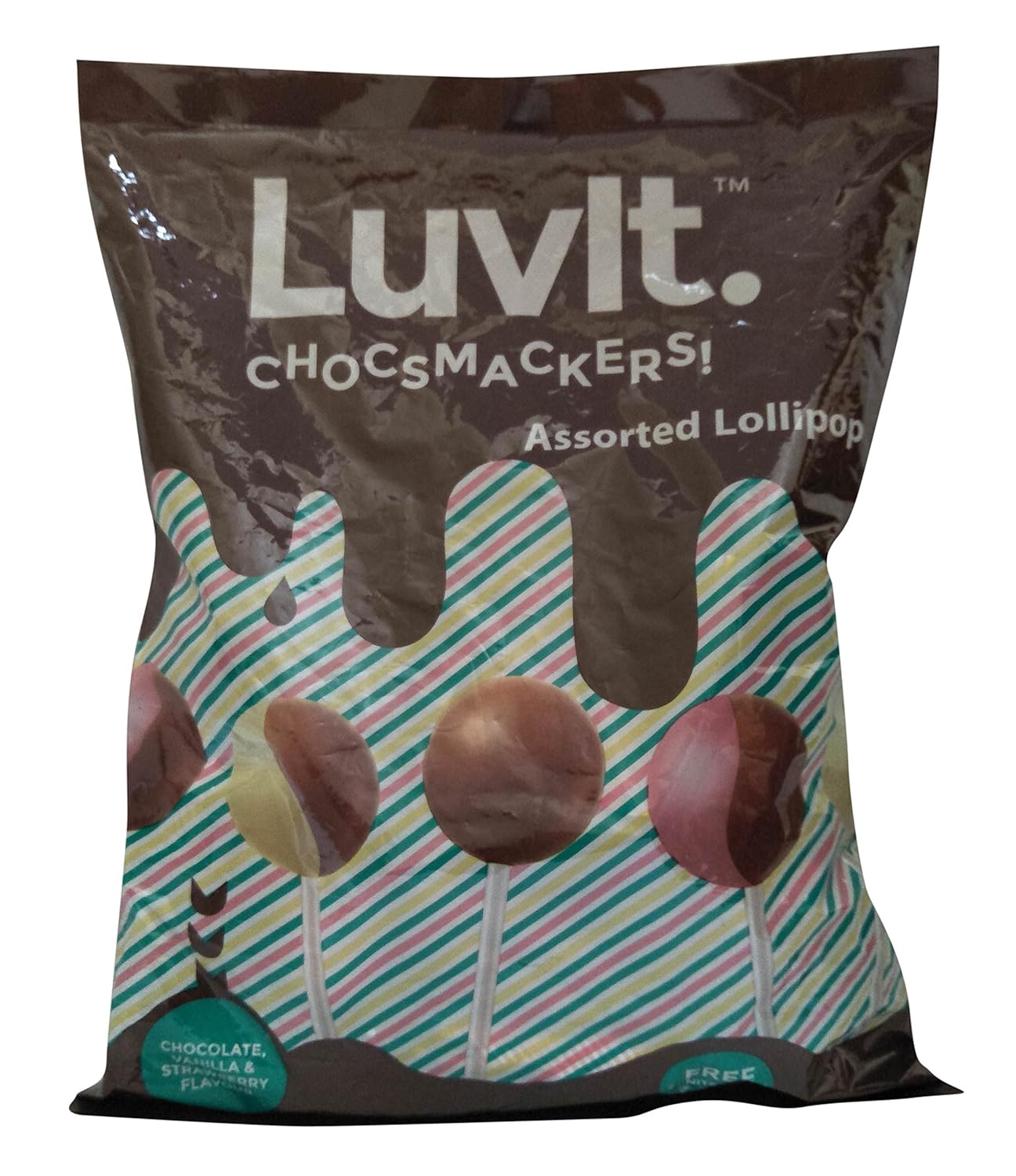Luvit Choco Smackers Lollipops - Chocolate, Vanilla and Strawberry ...