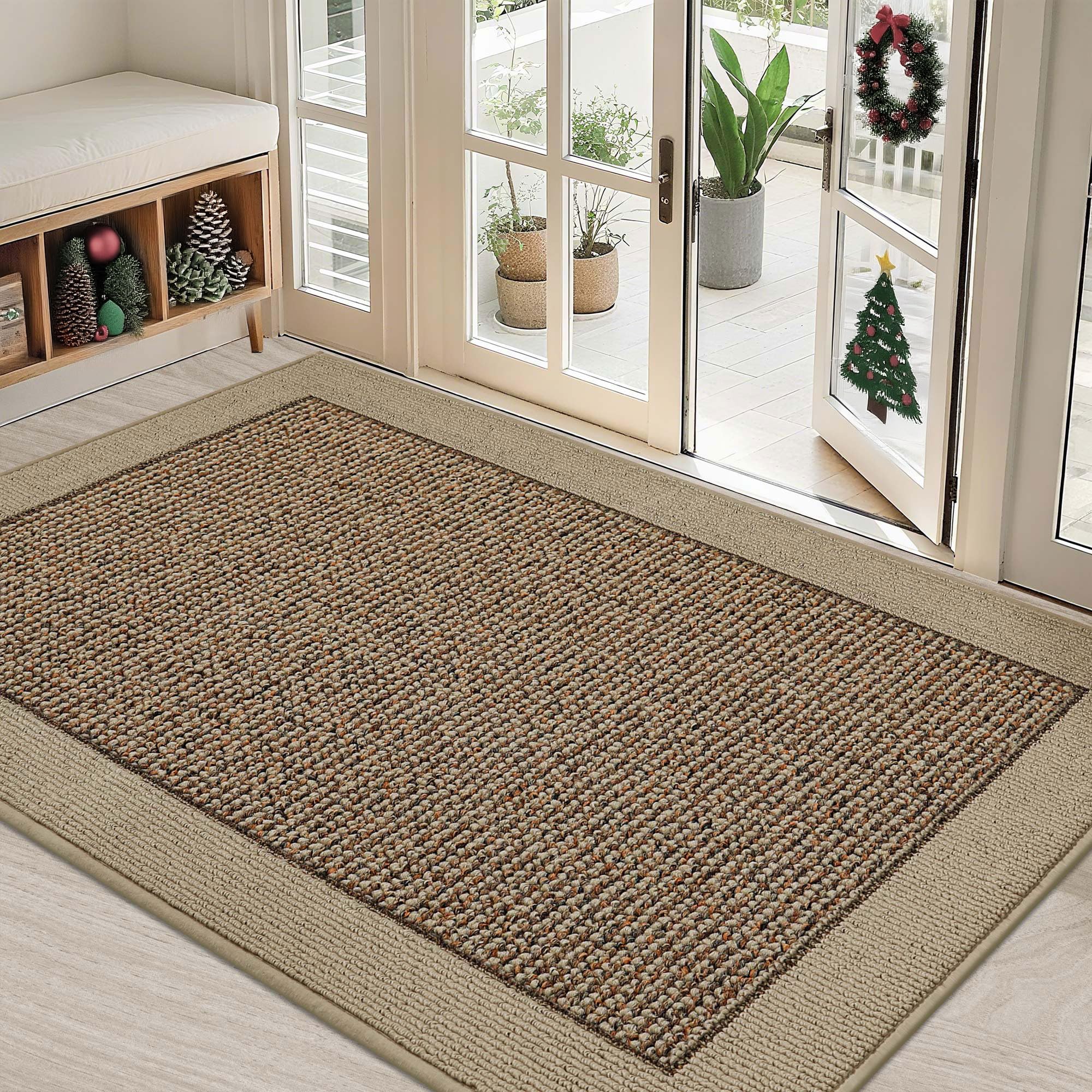 BEQHAUSE Indoor Door Mat 32" x 48", Dirt Trapper Door Mats Non-Slip ...