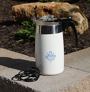 Amazon.com: Corning Ware Blue Cornflower 10 Cup Electric Coffee Pot ...