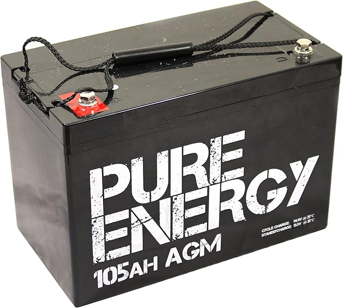 Pure Energy 105Ah AGM 12V Battery: Amazon.com.au: Electronics