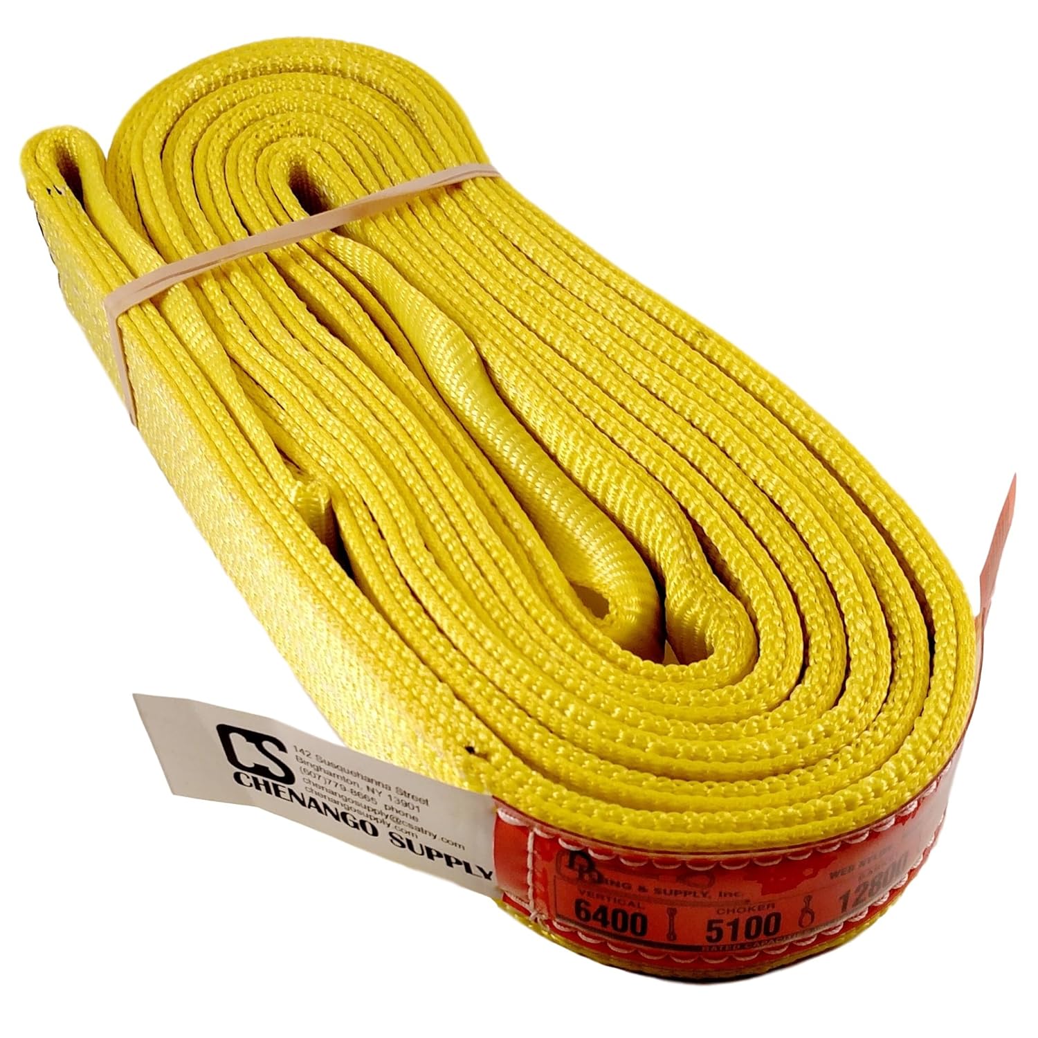 USA Made Eye & Eye Heavy Duty Nylon Lifting Slings 2 Ply Twisted Eye Basket Load Capacity 3 x 40 ...