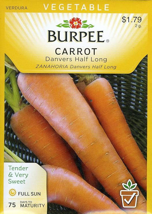 Amazon.com : Burpee 65821 Carrot Danvers Half Long Seed Packet ...