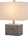 Stone & Beam Modern Slate Rock Table Lamp, 16"H, With Bulb, White Shade ...