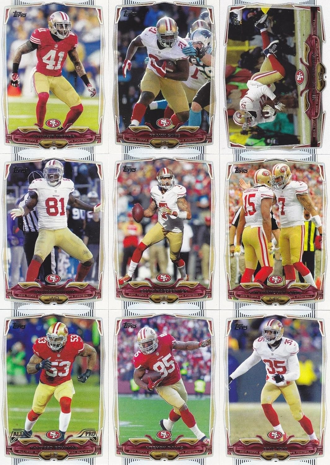 Amazon.com: San Francisco 49ers 2014 Topps Complete Regular Issue 13 ...