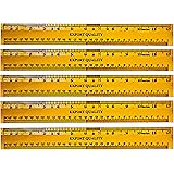 EISCO Premium One Meter (100cm) Wooden Scale(ruler) With Brass Ends For ...