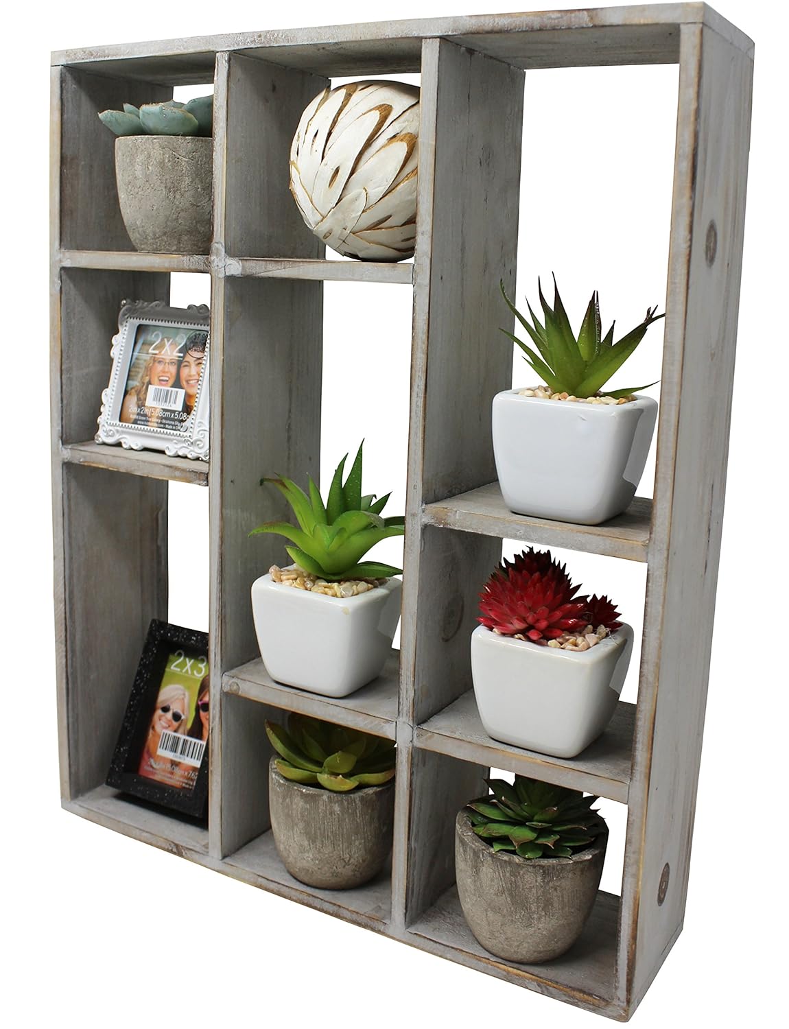 Shadow Boxes Bedrooms Farmhouse/White Washed Home Decor Shelf for ...