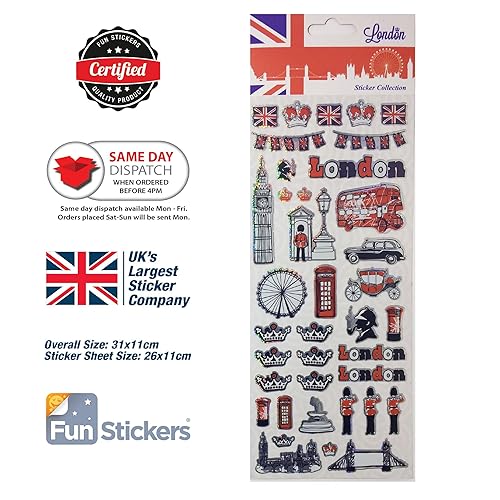 I Love London England Britain United Kingdom Sticker Set UK Souvenir ...
