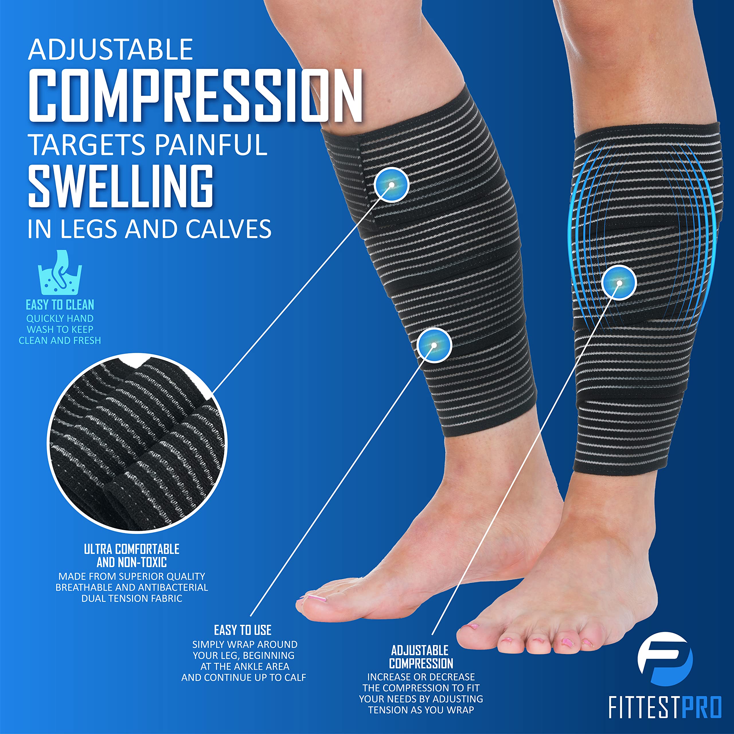 Mua Fittest Pro Calf Compression Sleeves and Leg Wraps for Shin Splint ...