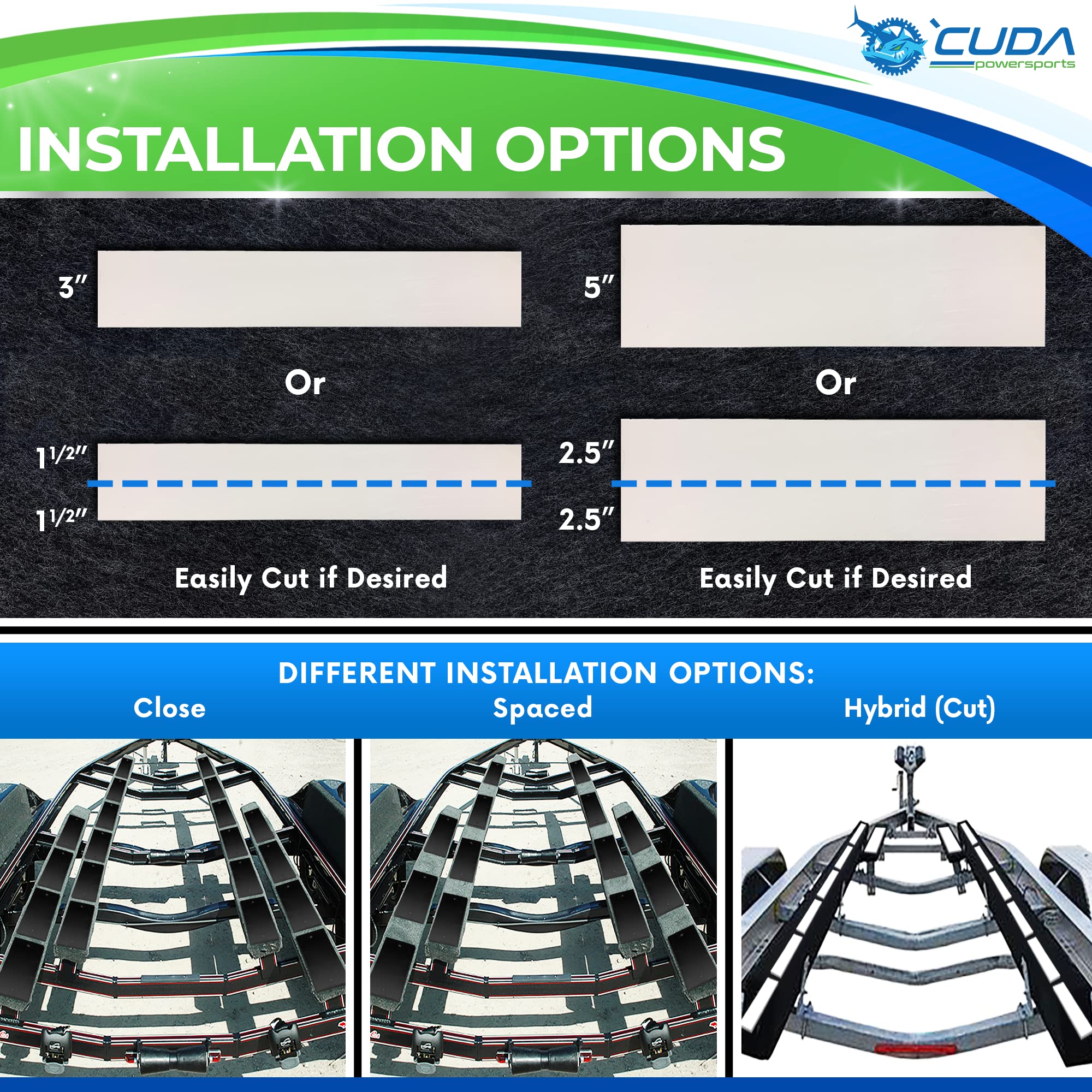 Mua Boat Trailer Bunk Slides -Black Super Slides-3/8 x3 x16 Qty 12 ...