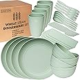 Amazon.com | Wheat Straw Dinnerware Sets | Unbreakable Dinnerware Sets ...