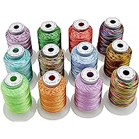 New brothread 25 Colors Variegated Polyester Embroidery Machine Thread ...