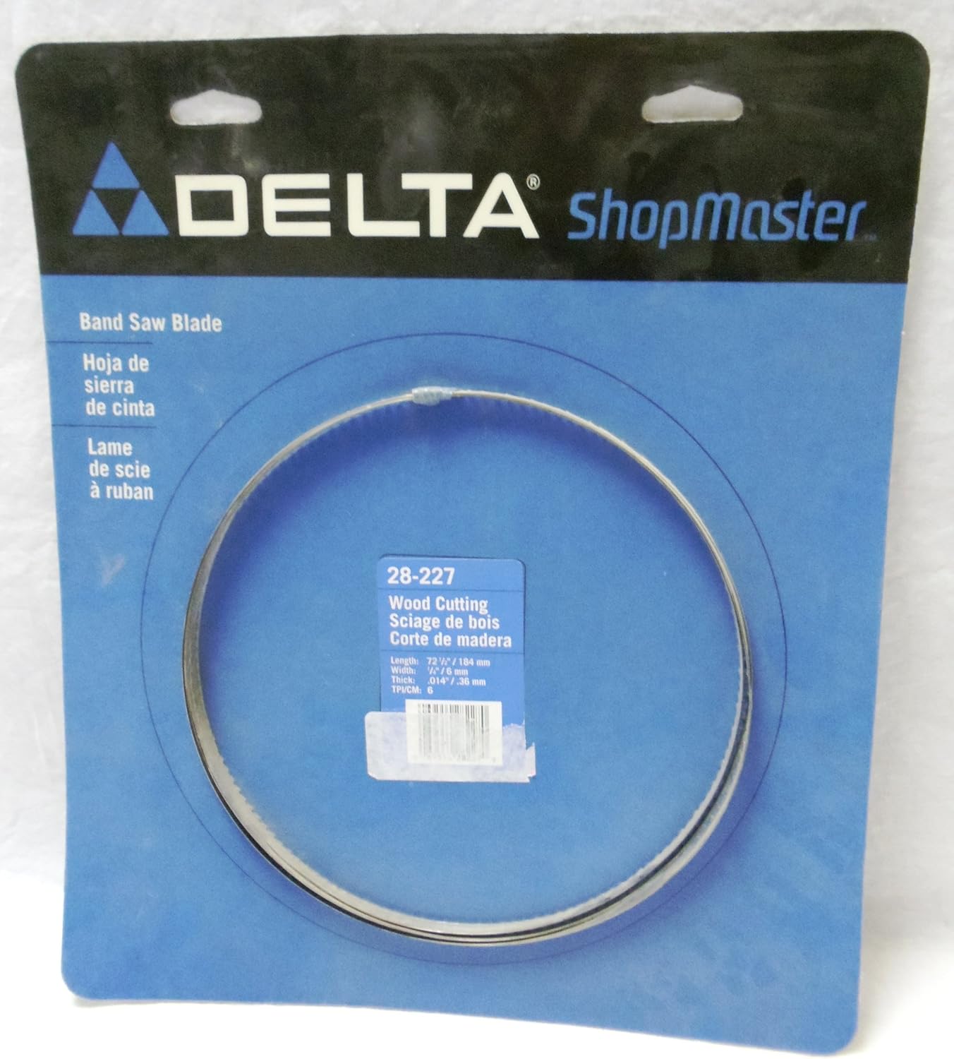 Delta 72-1/2" x 1/4" x 6 TPI Band Saw Blade 28-227 - Band Saw Blades ...