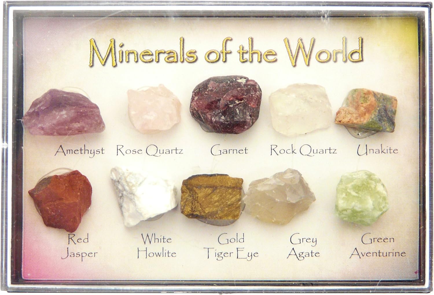 Amazon.com: Mini Minerals Of The World Chart Box - 10 Minerals In A ...