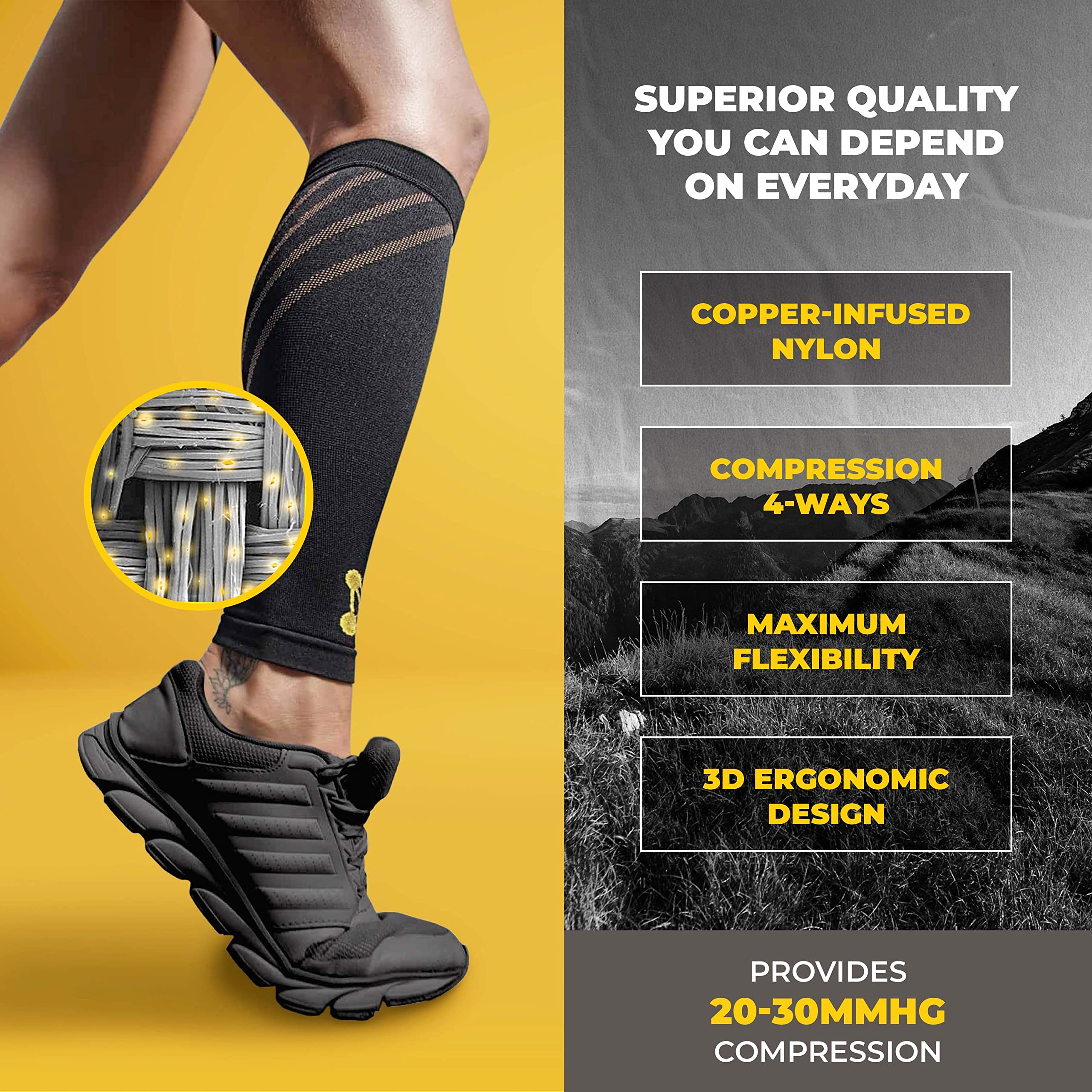 Mua Calf Compression Sleeve for Men & Women –Leg Compression Sleeve for ...