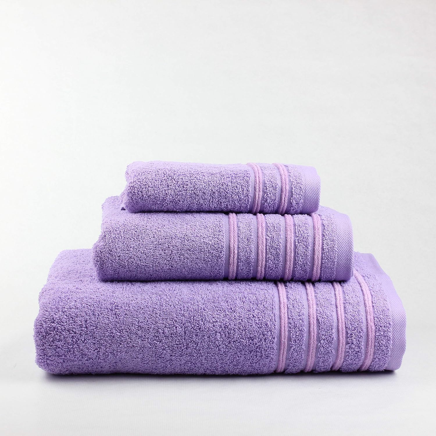 Natural Cuori 500 G Juego de Toallas Baño, Algodón 100%, Lila, 30 x ...