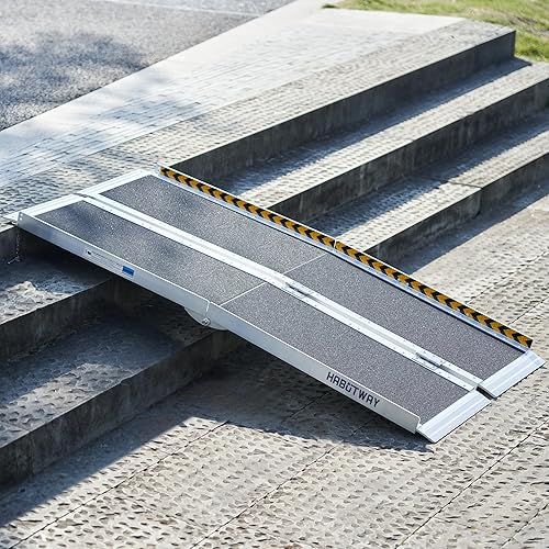 HABUTWAY 5ft Wheelchair Ramp, Portable Wheelchair Ramps for Home Steps ...