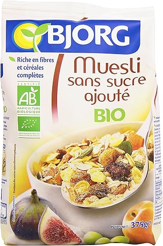 Bjorg Muesli sans Sucres Ajoutés Bio 375 g: Amazon.fr: Epicerie