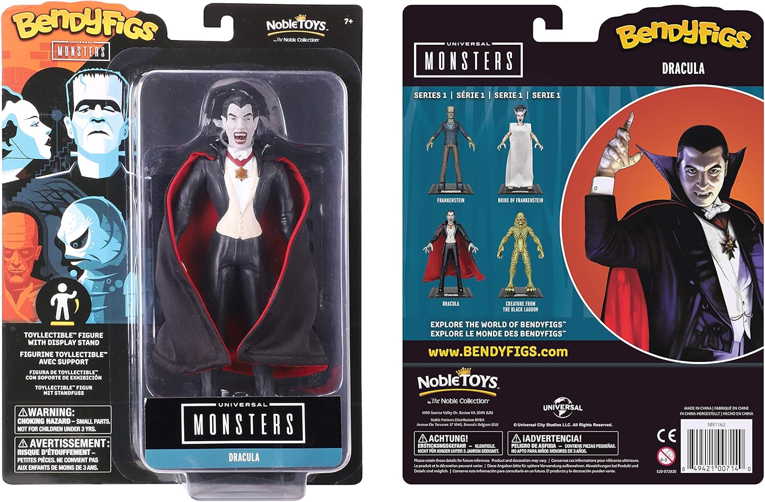 The Noble Collection Universal Monsters Bendyfigs Dracula – 7.5in (19cm ...