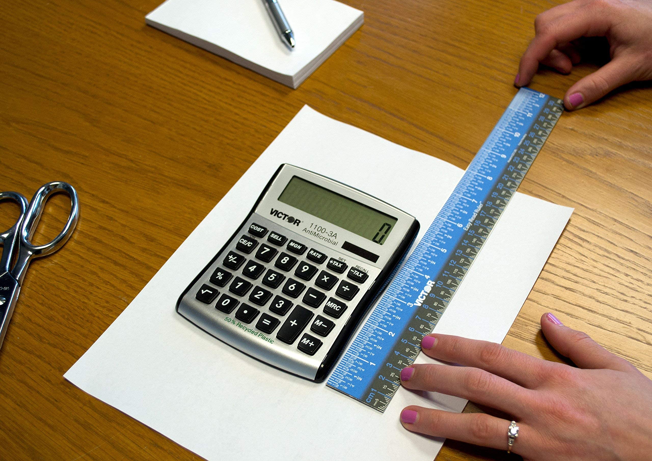 Mua Victor EZ12PBL Plastic Dual Color 12 Inch Easy Read Ruler with ...