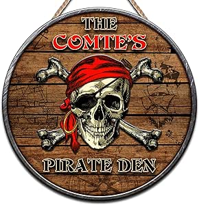 Amazon.com : N NAMESISS All Over Printed Sign, Personalized Pirate ...