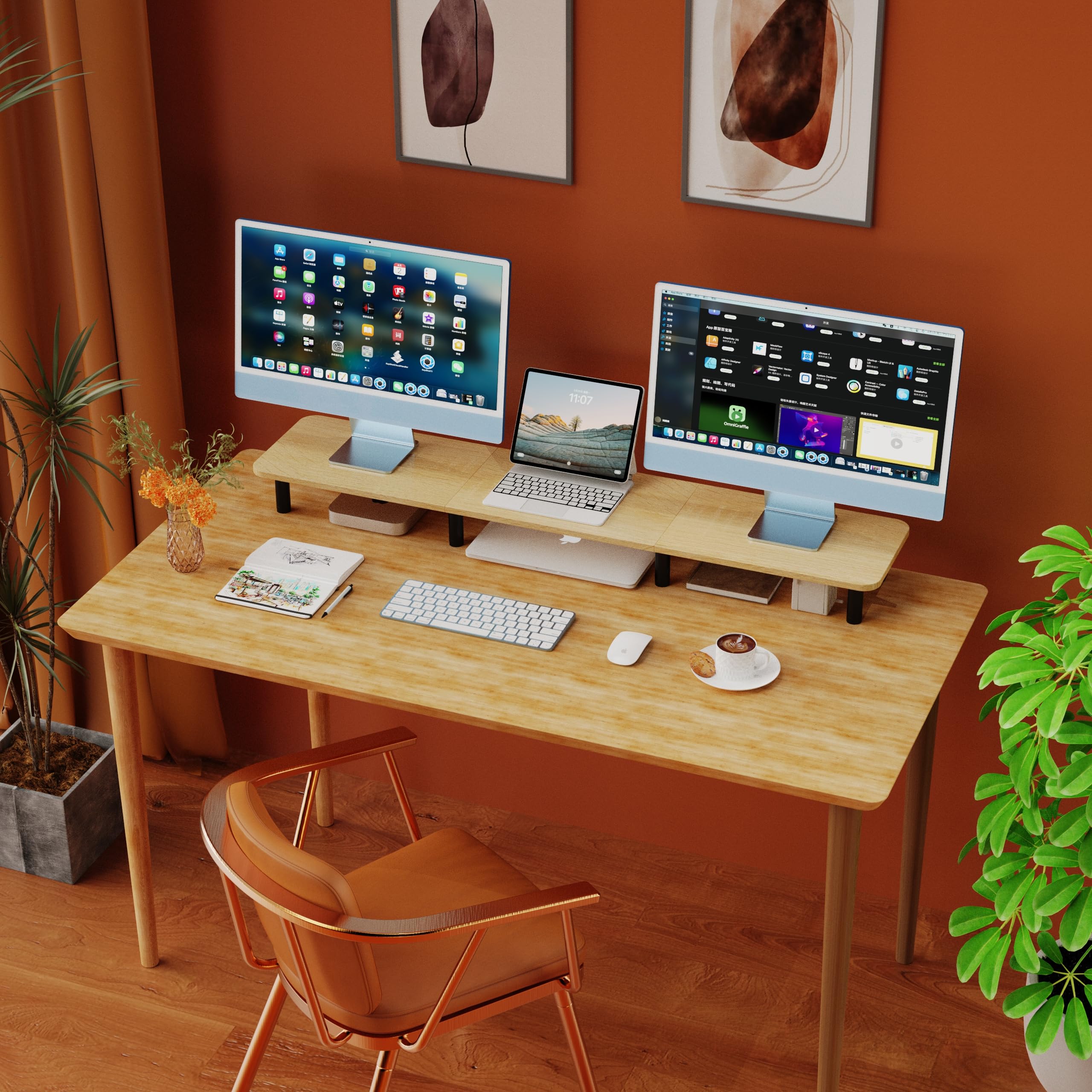 Mua Large Extra Long Monitor Stand Riser 43.7in,Dual Monitor Riser ...