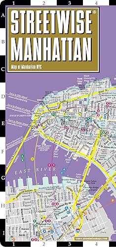 Streetwise Manhattan Map - Laminated City Street Map of Manhattan, New ...