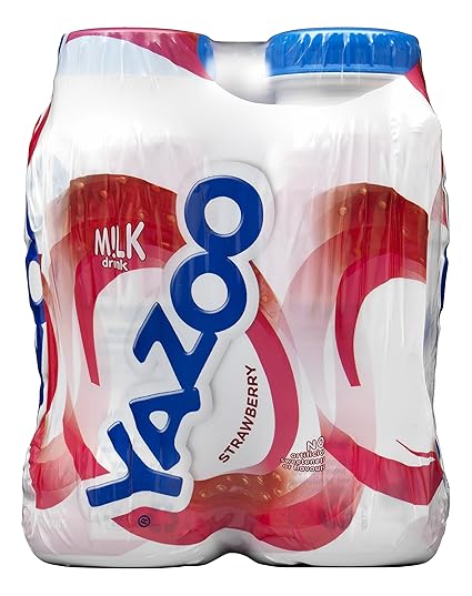 Yazoo Strawberry Milk Drink 4 x 200ml (Pack of 6 , Total of 24 Bottles ...