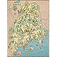 Amazon.com: Maine Wooden Map Jigsaw Puzzle Toys for Adults USA of State ...