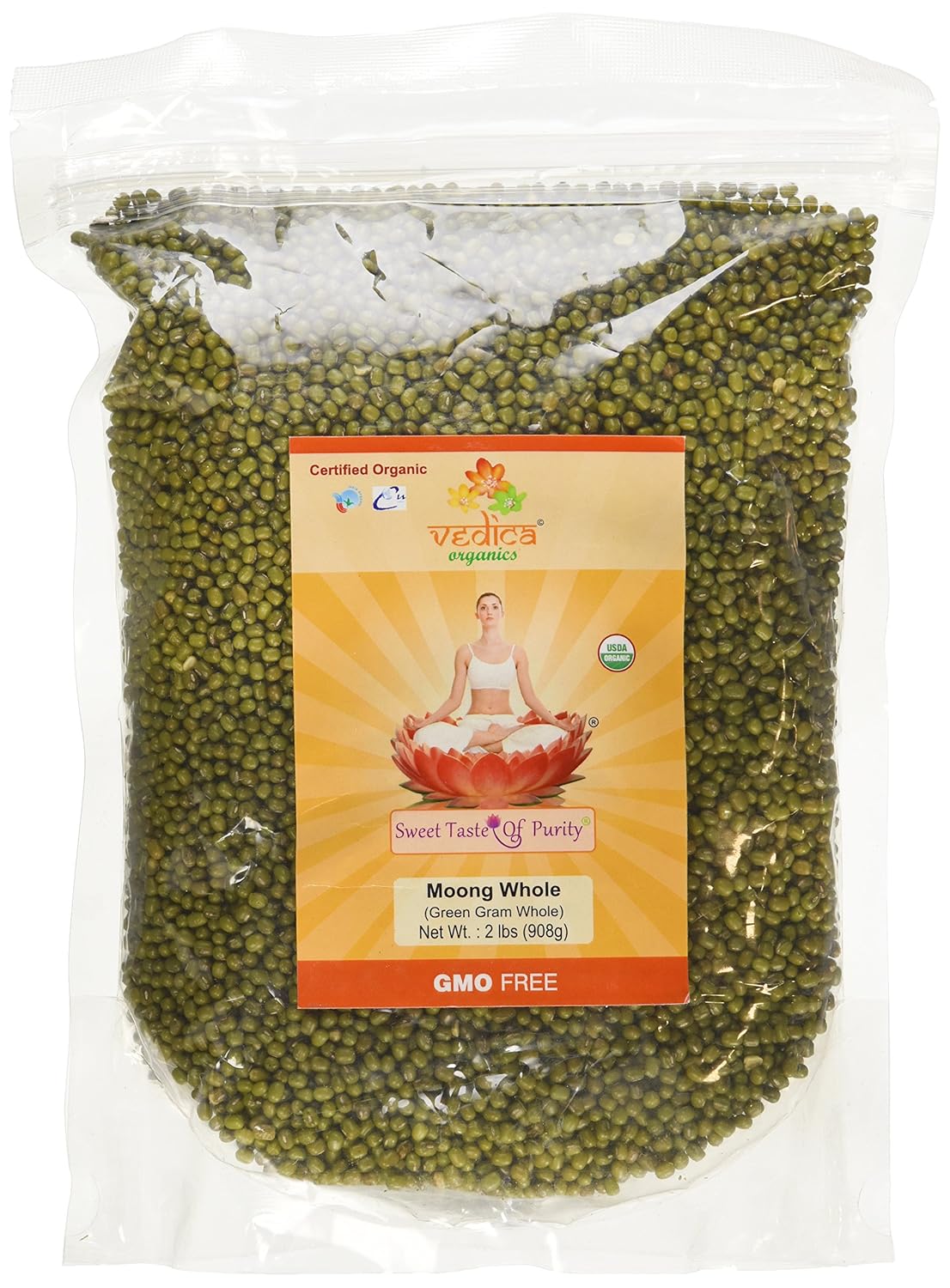 Amazon.com : Vedica Organics - Organic Moong Whole (Green Gram Whole ...